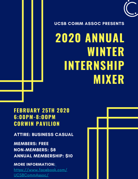 Annual Winter Internship Mixer | Department of Communication - UC Santa ...